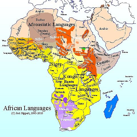 TITUS Didactica: Language Map Africa: Map